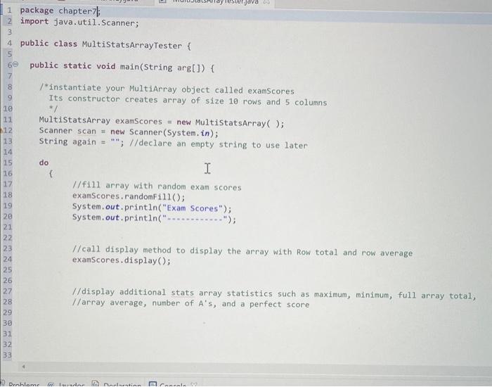 Solved CSC110AB Ch 7 Program 2: MultiStatsArray - using a 2D | Chegg.com