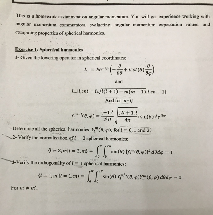 Solved This Is A Homework Assignment On Angular Momentum 8481