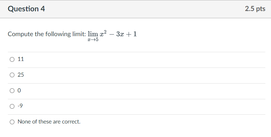 Solved Question 4Compute the following limit: | Chegg.com