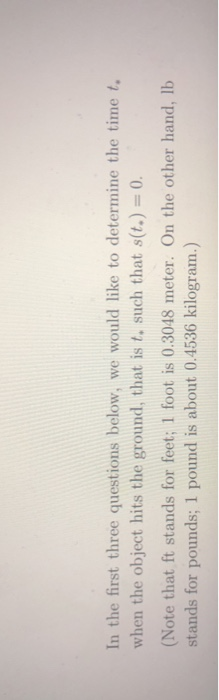 Solved An object falling vertically through the air is | Chegg.com