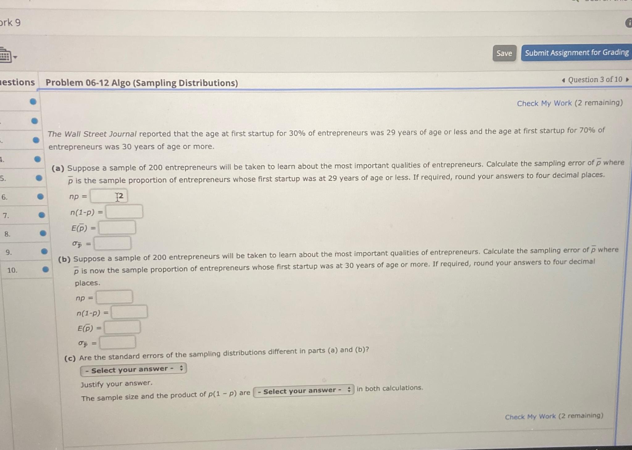 Solved Submit Assignment For Gradinglestions Problem 06 12 