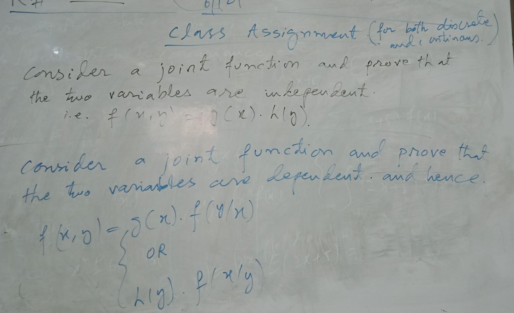 Solved Class Assignment. (for both discrete) consifer a | Chegg.com