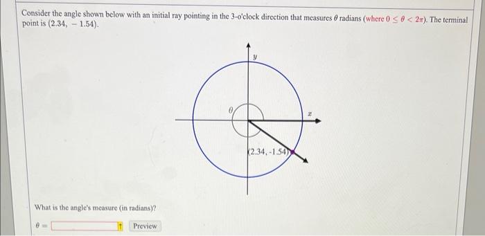 Solved Consider the angle shown below with an initial ray | Chegg.com