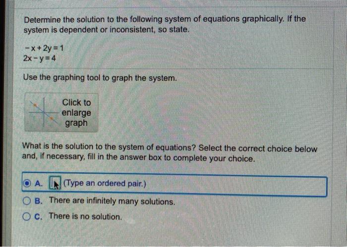 Solved Determine the solution to the following system of | Chegg.com