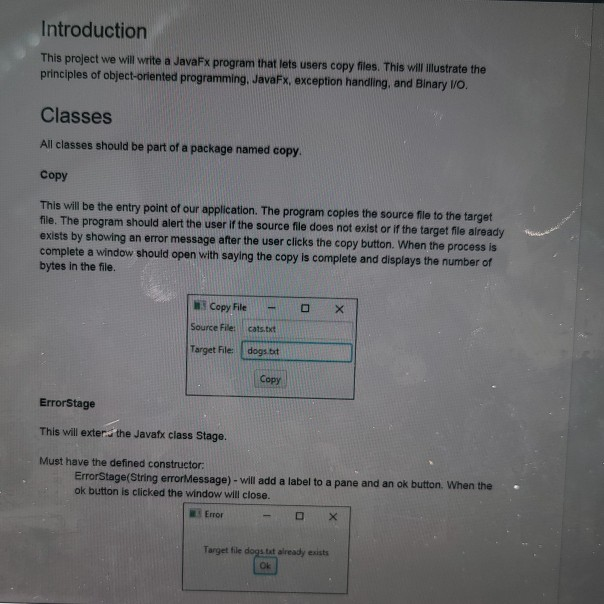 Solved Introduction This project we will write a JavaFx | Chegg.com