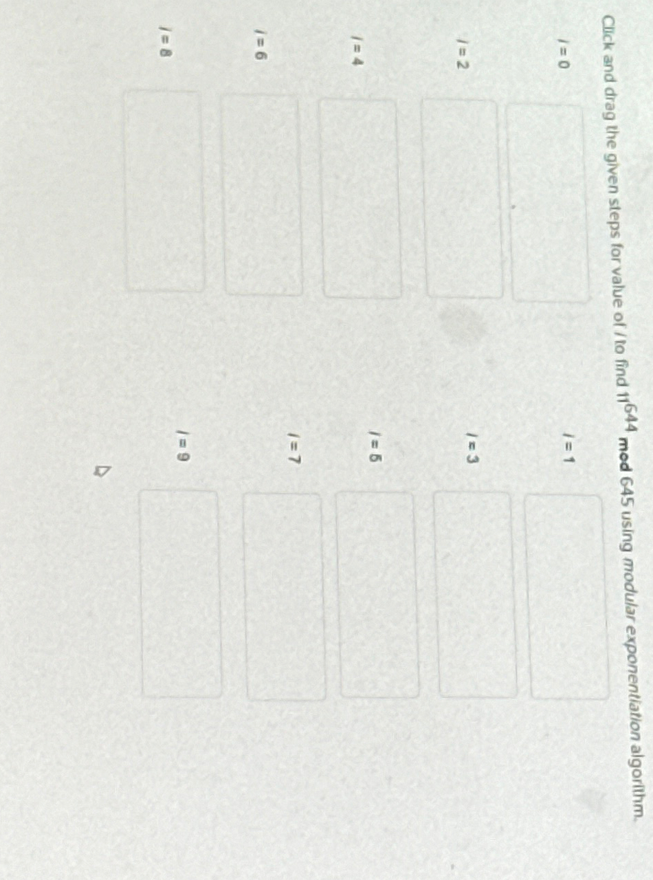 Solved Click and drag the given steps for value of / ﻿to | Chegg.com