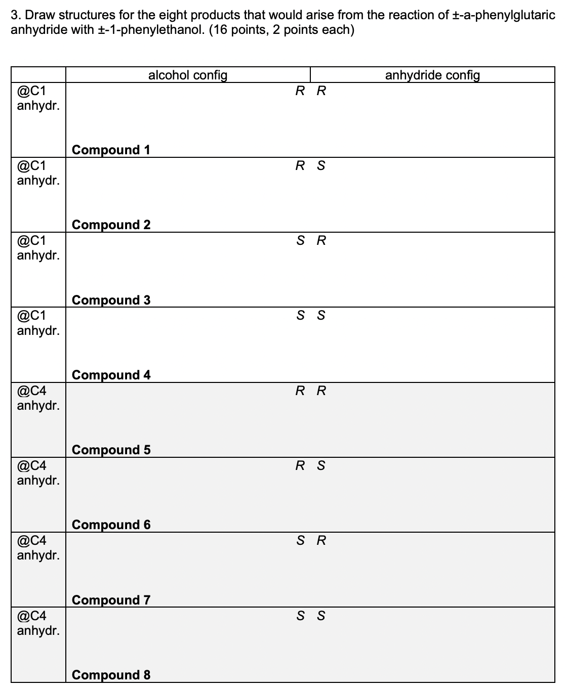 Solved Draw Structures For The Eight Products That Would