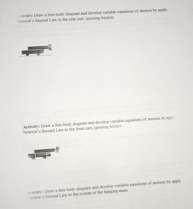 Solved A "train" of two carts is made, each cart having a | Chegg.com