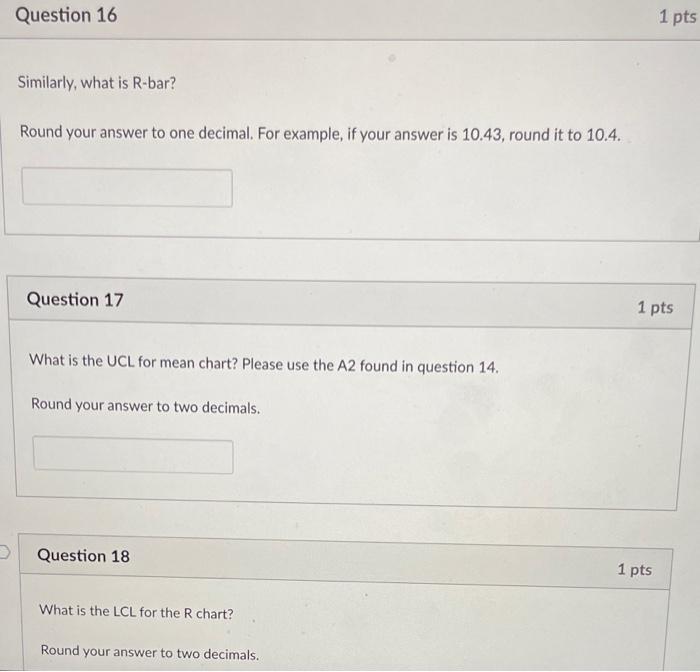 Solved Mean chart and Range chart. Module 2 data file can be | Chegg.com