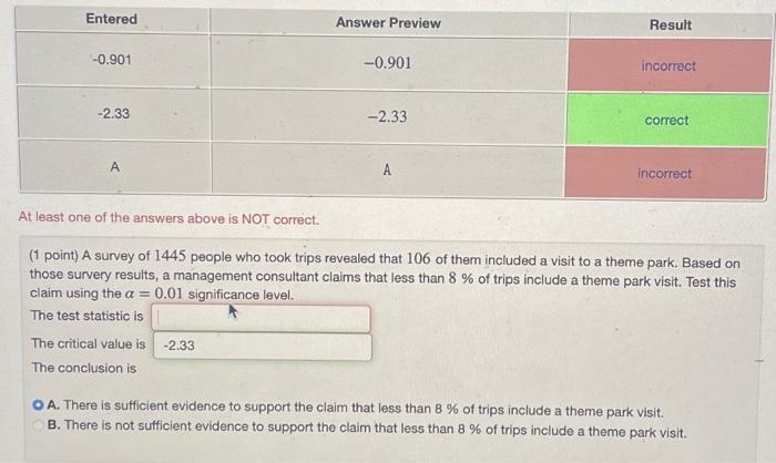Solved At least one of the answers above is NOT correct. (1 | Chegg.com
