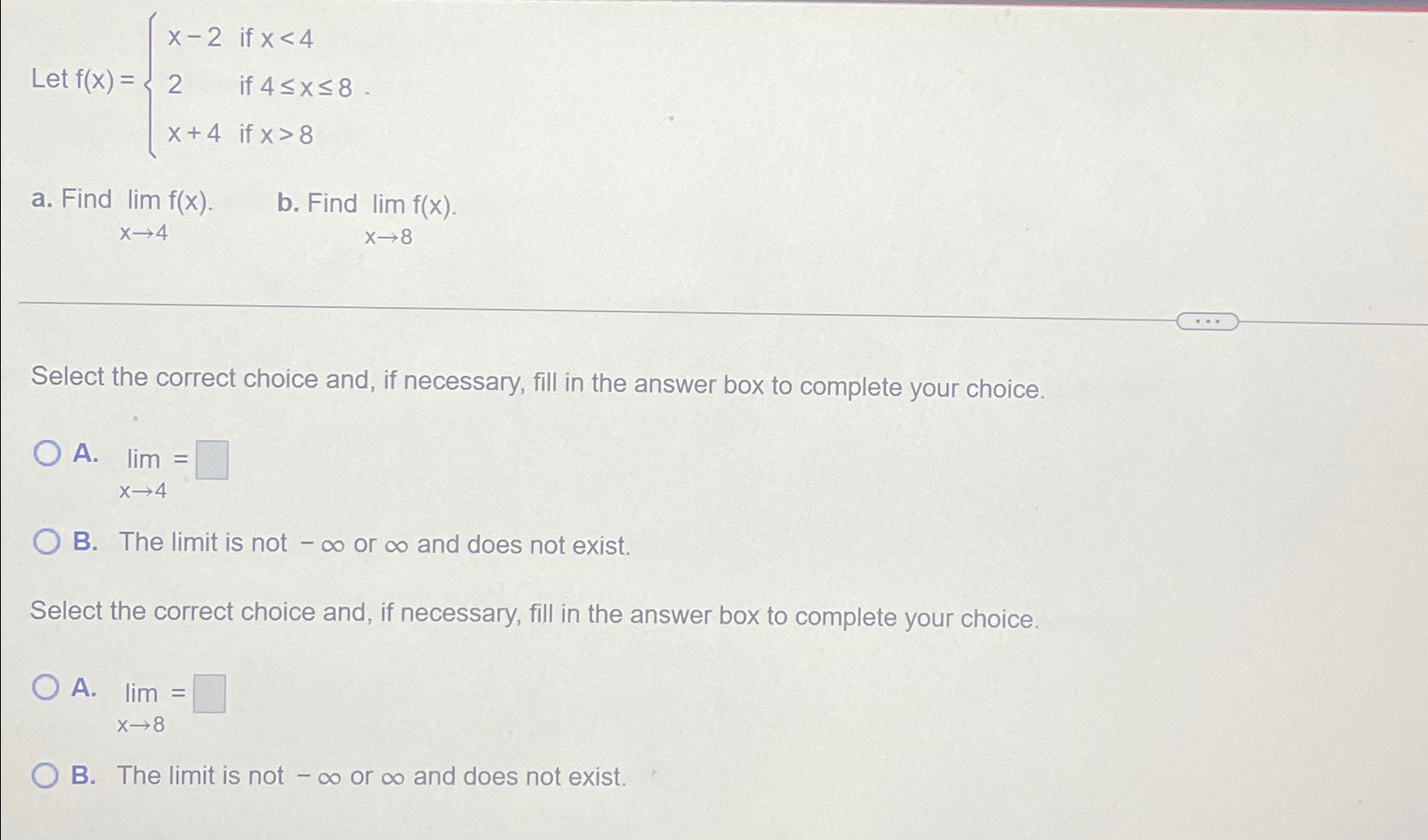 Solved Let F X {x 2 If X 8a ﻿find