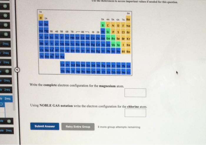 Solved write the complete electron configuration for | Chegg.com