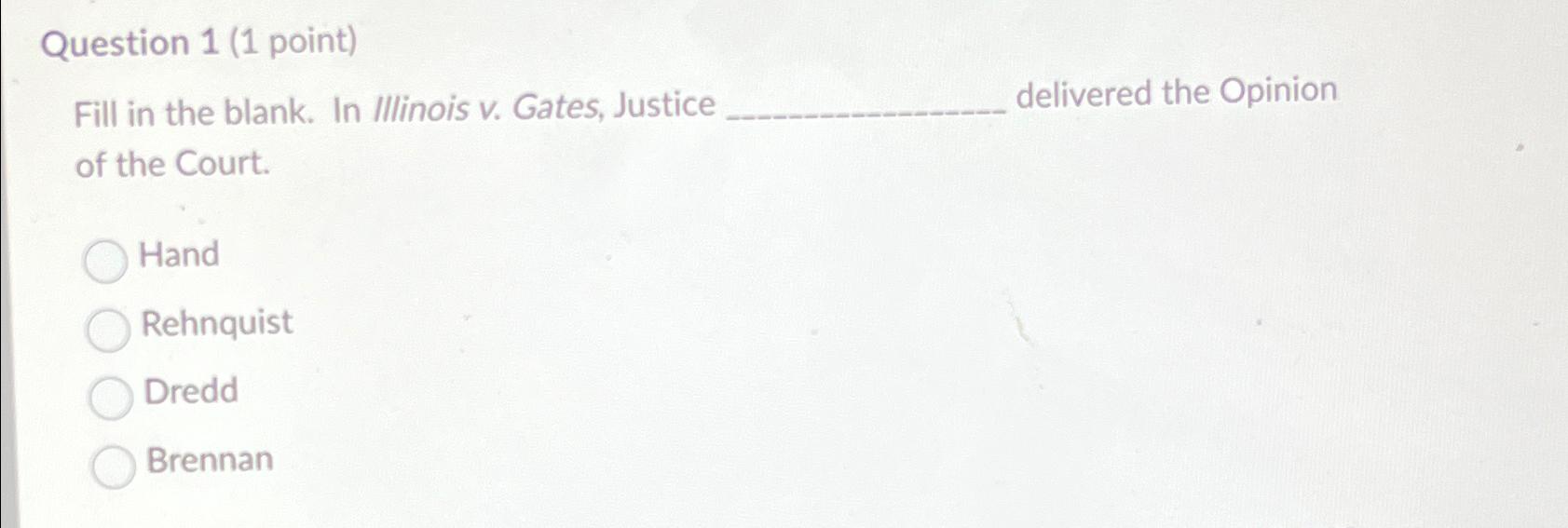 Solved Question 1 (1 ﻿point)Fill in the blank. In Illinois | Chegg.com