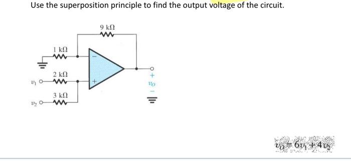 Solved Use the superposition principle to find the output | Chegg.com