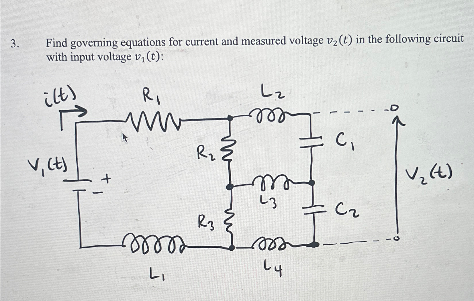 Solved Find governing equations for current and measured | Chegg.com