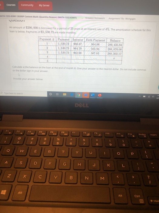 Solved An amount of $290,000 is borrowed for a period of 25 | Chegg.com
