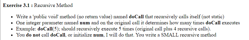 Solved How is this recursive method created in Java?Exercise | Chegg.com