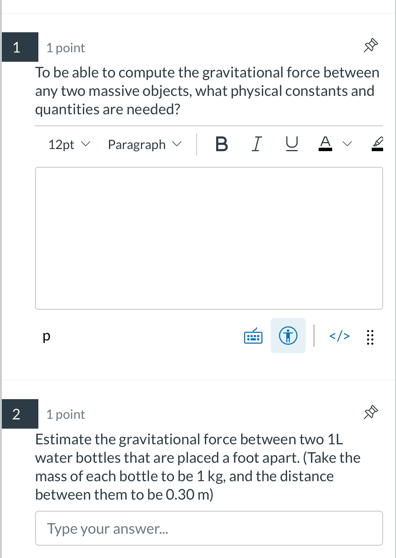 Solved 11 ﻿pointTo be able to compute the gravitational | Chegg.com
