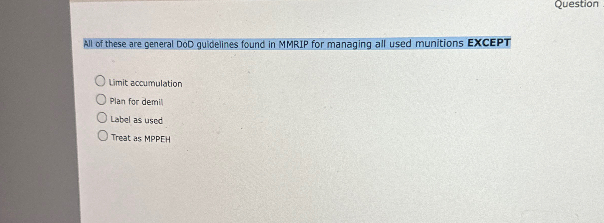 Solved All of these are general DoD guidelines found in | Chegg.com