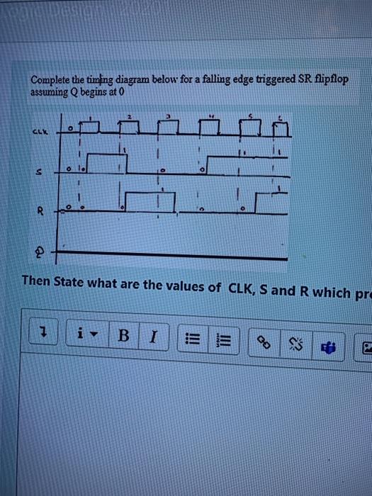 Solved Complete the timing diagram below for a falling edge | Chegg.com