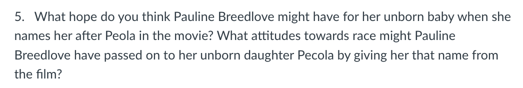 Solved What hope do you think Pauline Breedlove might have | Chegg.com
