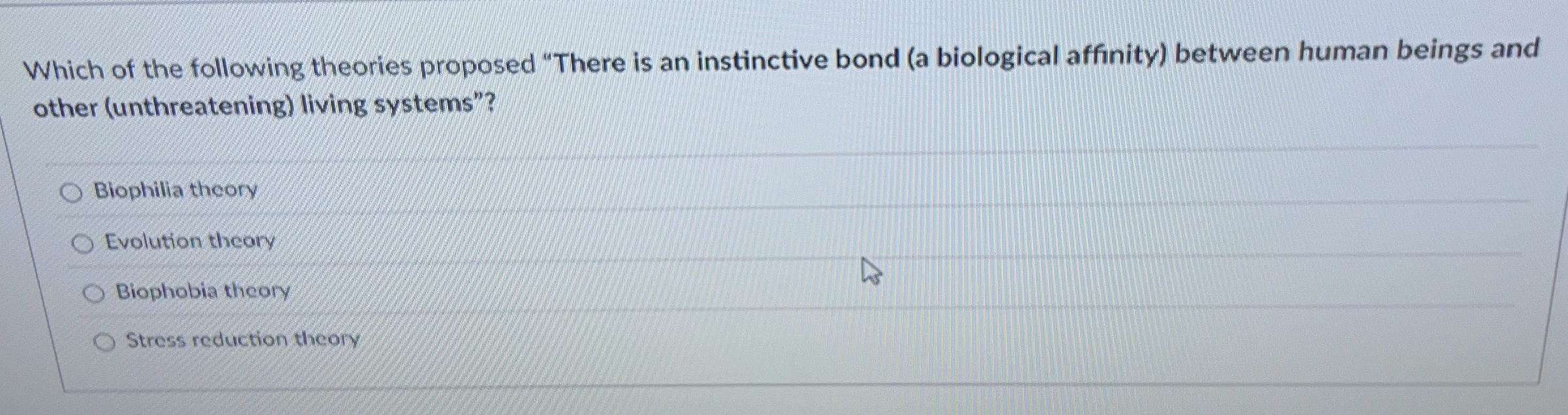 Solved Which of the following theories proposed "There is an | Chegg.com