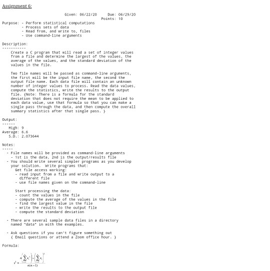 Solved Description: ----------- Create a C program that | Chegg.com