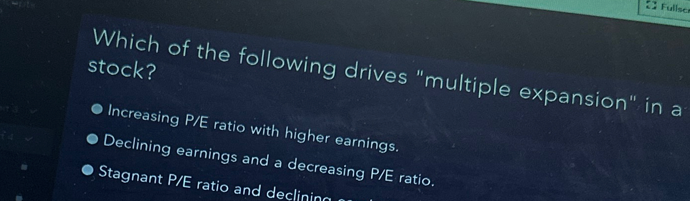 Solved Which of the following drives "multiple expansion" in | Chegg.com