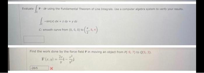 Solved Evaluate F. dr using the Fundamental Theorem at Line | Chegg.com