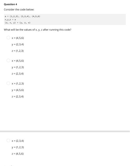 Solved - Print out the length of tuple_example, what | Chegg.com