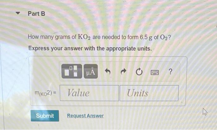 Solved Part A How many moles of O2 are produced when 0.375 | Chegg.com