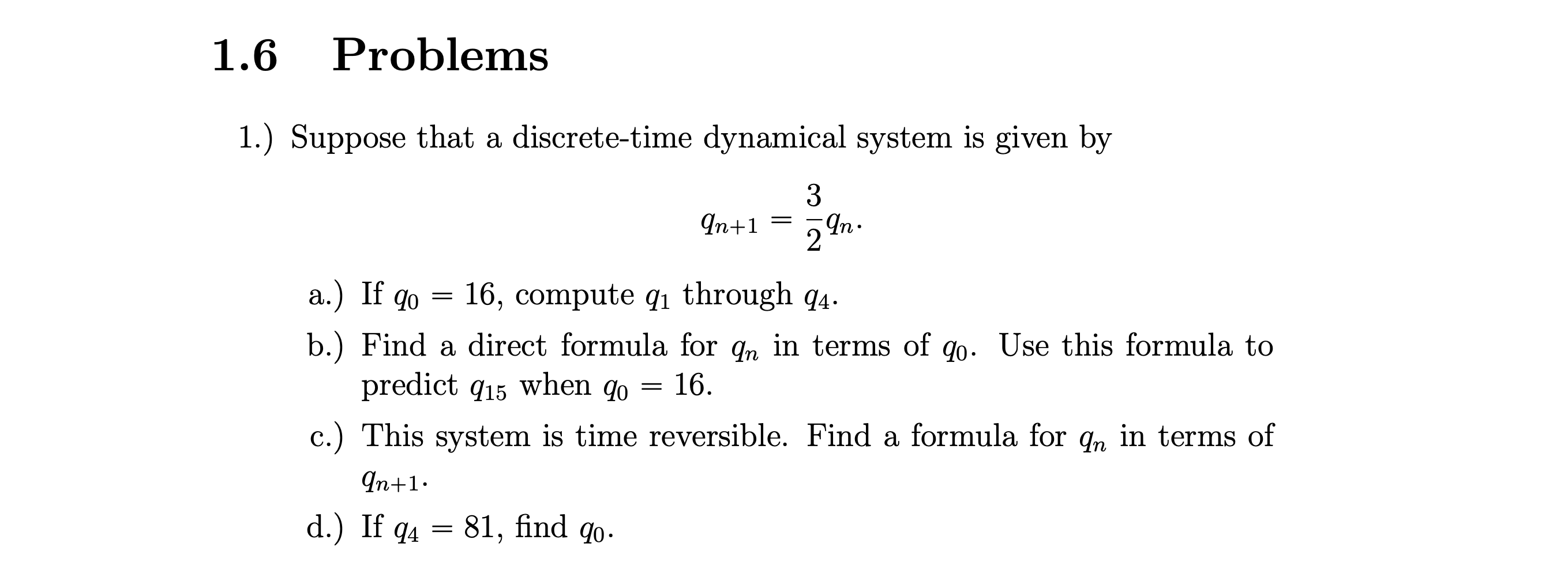 Solved 1.6 ﻿Problems1.) ﻿Suppose that a discrete-time | Chegg.com
