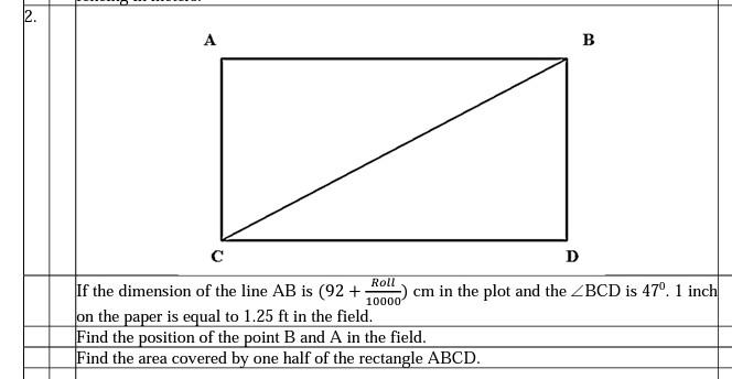 Solved If the dimension of the line AB is (92+10000 Roll )cm | Chegg.com