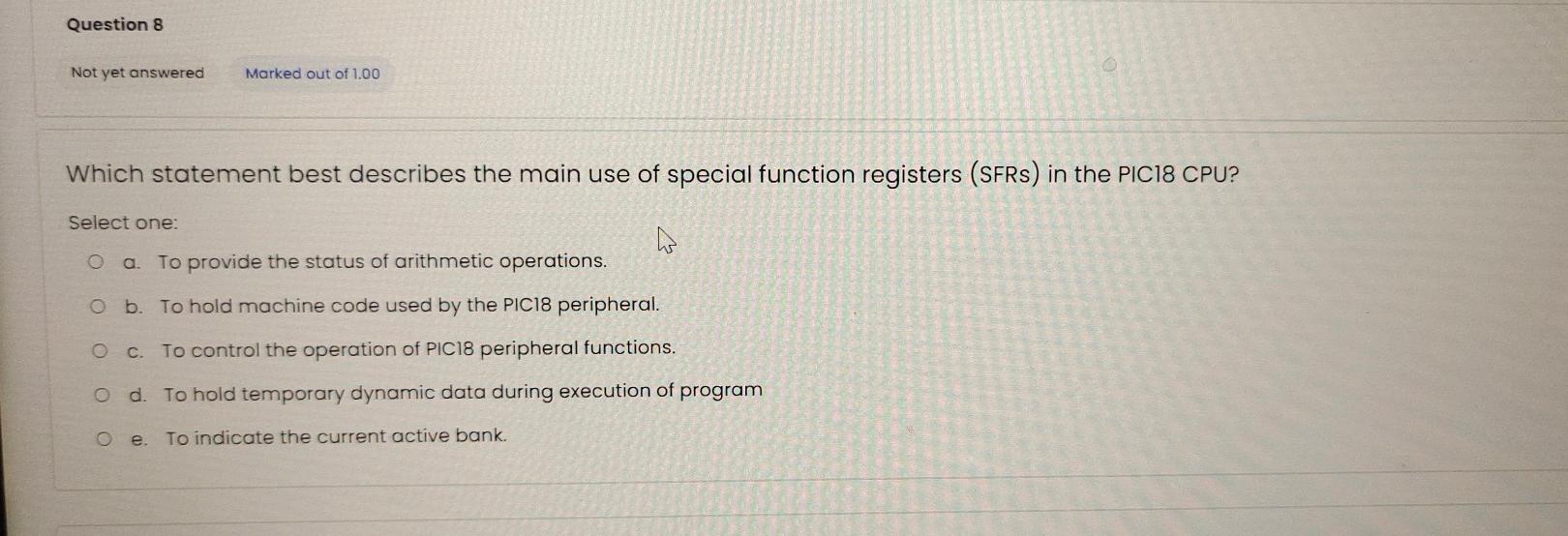 Solved A new PIC18 has been developed with a program memory | Chegg.com