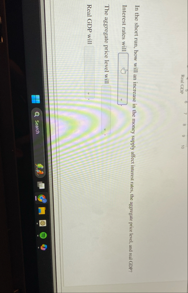 Solved Real GDP678910In the short run, how will an increase | Chegg.com