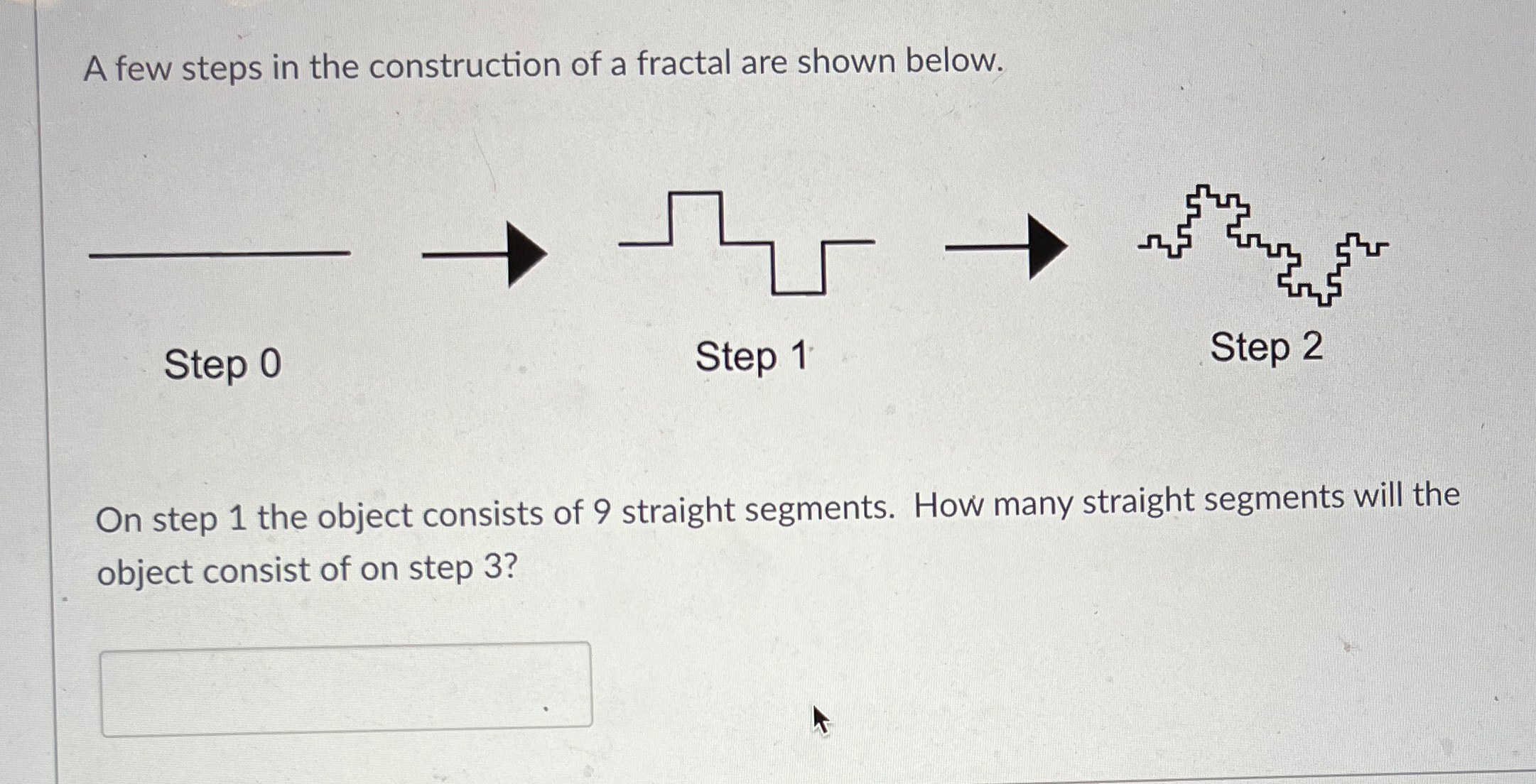 Solved A few steps in the construction of a fractal are | Chegg.com