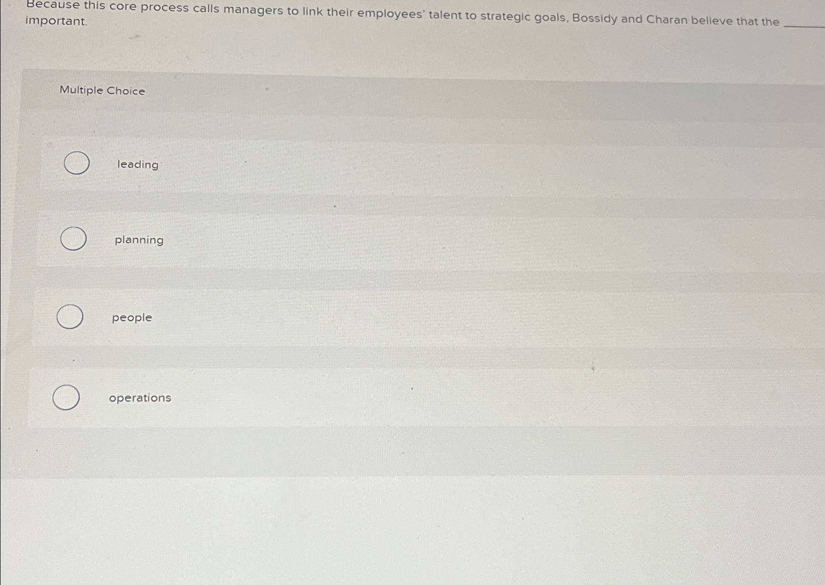 Solved Because this core process calls managers to link | Chegg.com