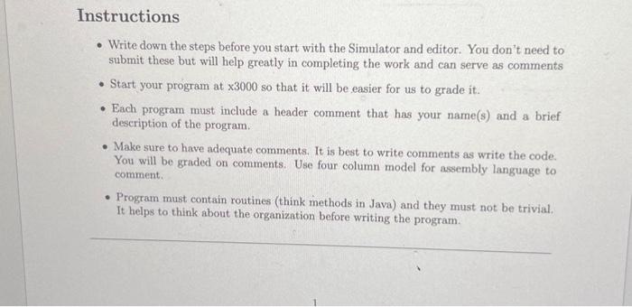 Solved nstructions - Write down the steps before you start | Chegg.com