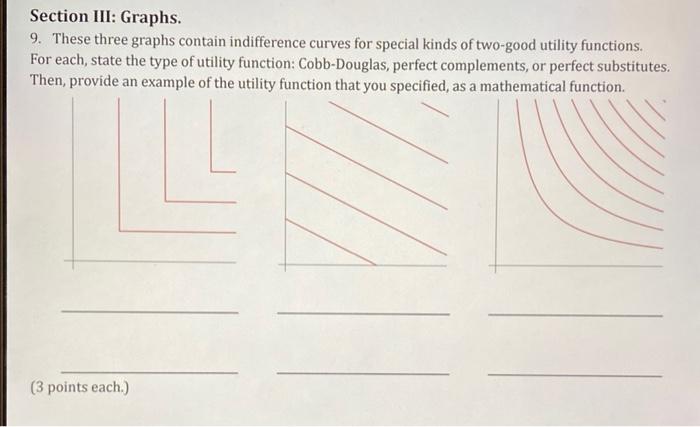 Solved Section III: Graphs. 9. These three graphs contain | Chegg.com