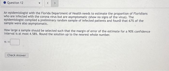 An epidemiologist with the Florida Department of | Chegg.com