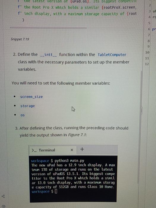 Solved ma Defining a Class and Objects 1 2 Aim 3 4 5 5 | Chegg.com