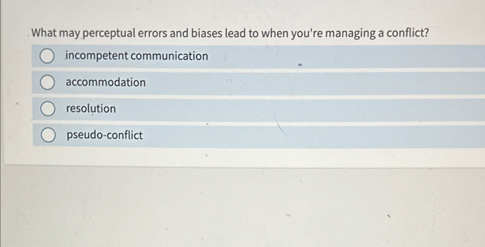 Solved What may perceptual errors and biases lead to when | Chegg.com