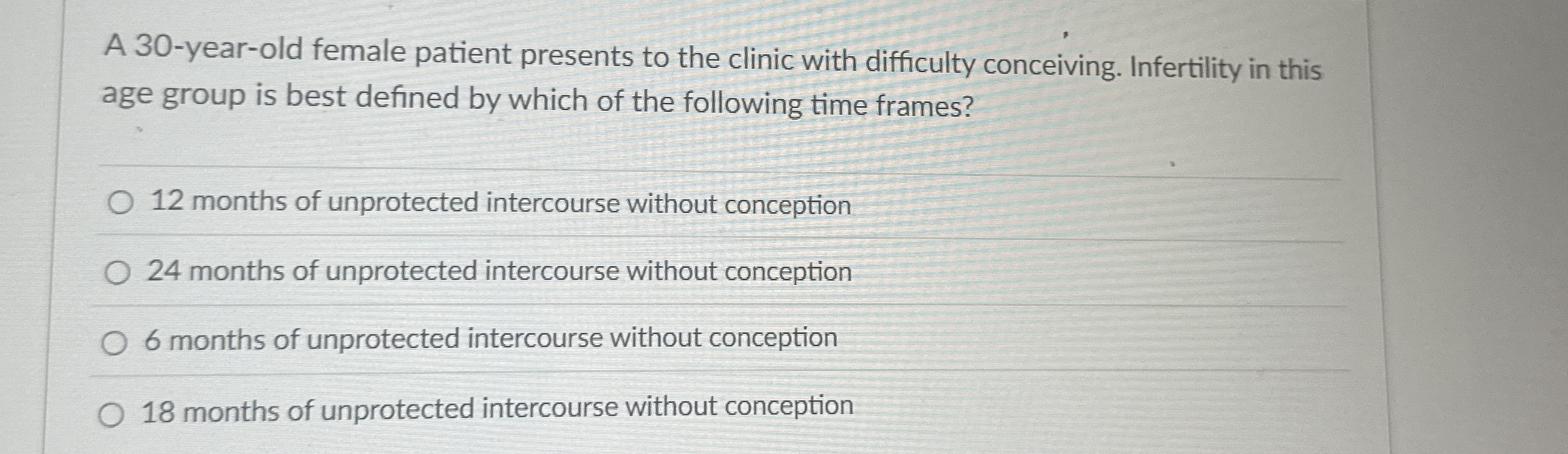 A 30-year-old female patient presents to the clinic | Chegg.com