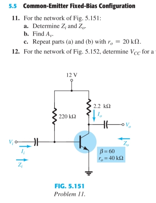 Solved 5.5 ﻿Common-Emitter Fixed-Bias Configuration11. ﻿For | Chegg.com