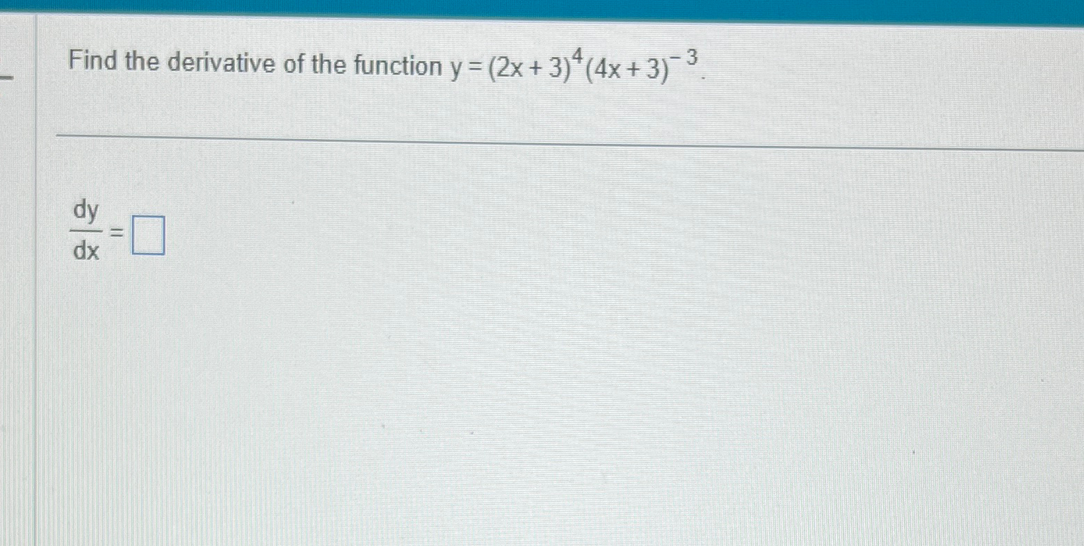 Solved Find the derivative of the function | Chegg.com