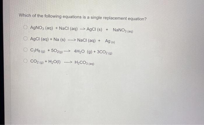 Solved Which of the following equations is a single | Chegg.com