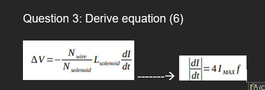 Solved Question 3: Derive equation | Chegg.com