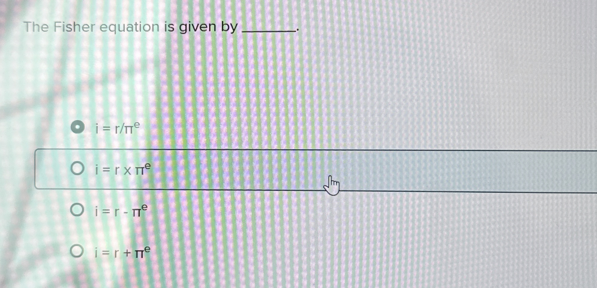 Solved The Fisher equation is given | Chegg.com