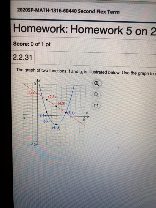 Solved 2020SP-MATH-1316-60440 Second Flex Term Homework: | Chegg.com