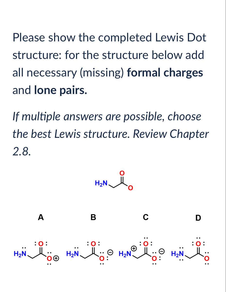 Solved Please show the completed Lewis Dot structure: for | Chegg.com